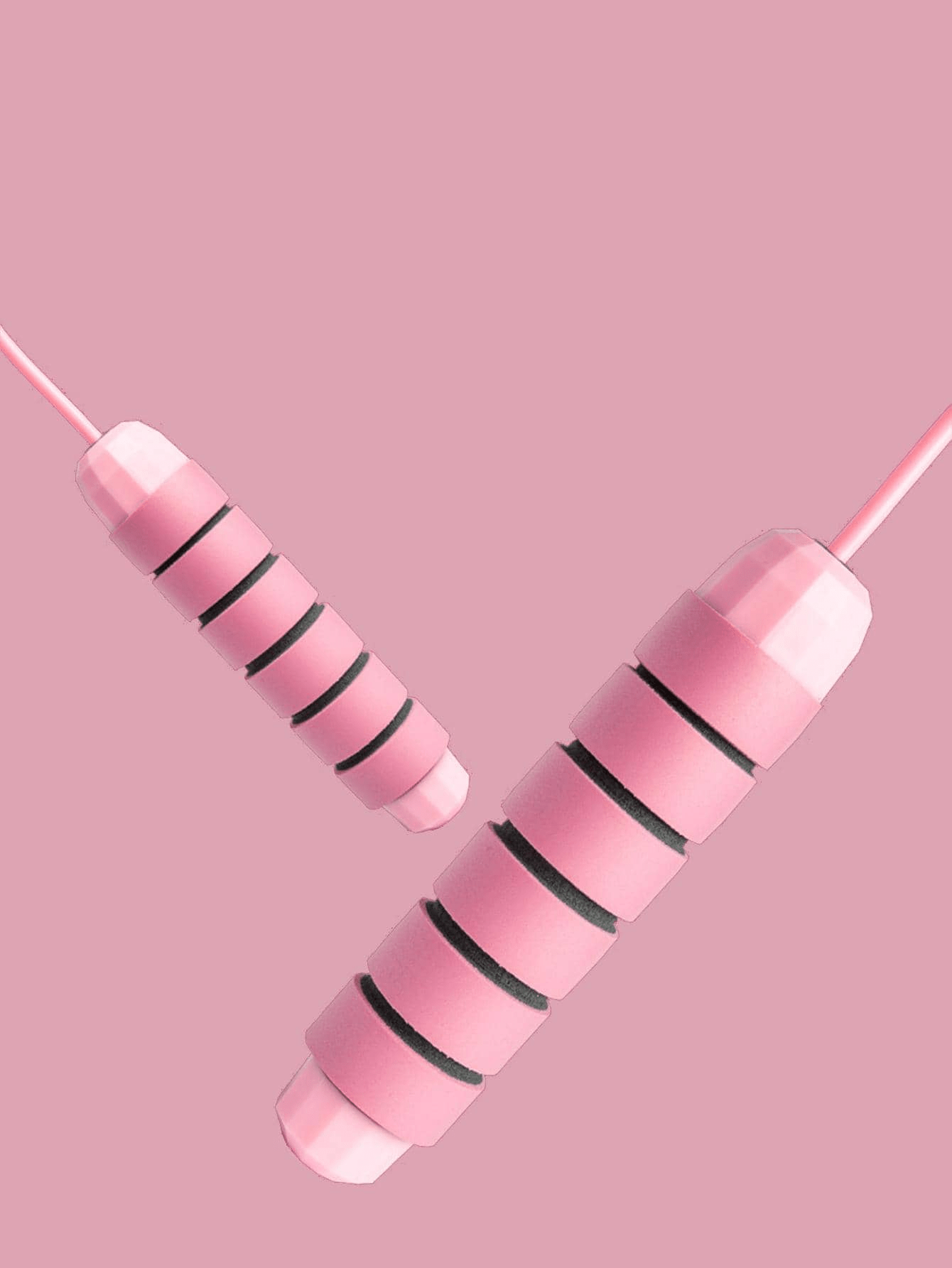 Sports Fitness Pink Skipping Rope Set With And Without Rope | SHEIN UK