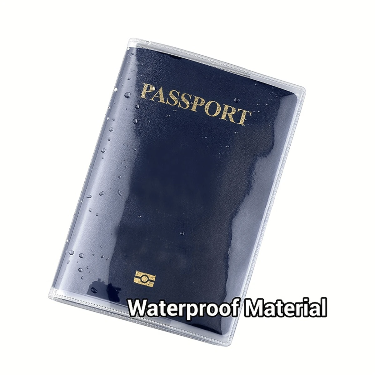 Transparent PVC Passport Protector Travel ID Card Holder Document ...