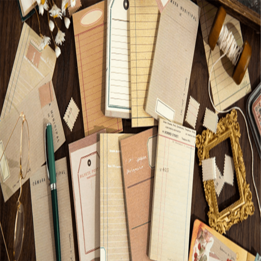 Lightweight Vintage Style Basic Format Portable Notepad With 50 Green ...