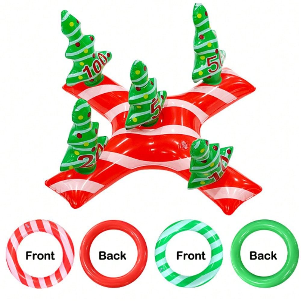 2 Sets Inflatable Ring Toss Game, Inflatable Christmas Tree Ring Toss ...