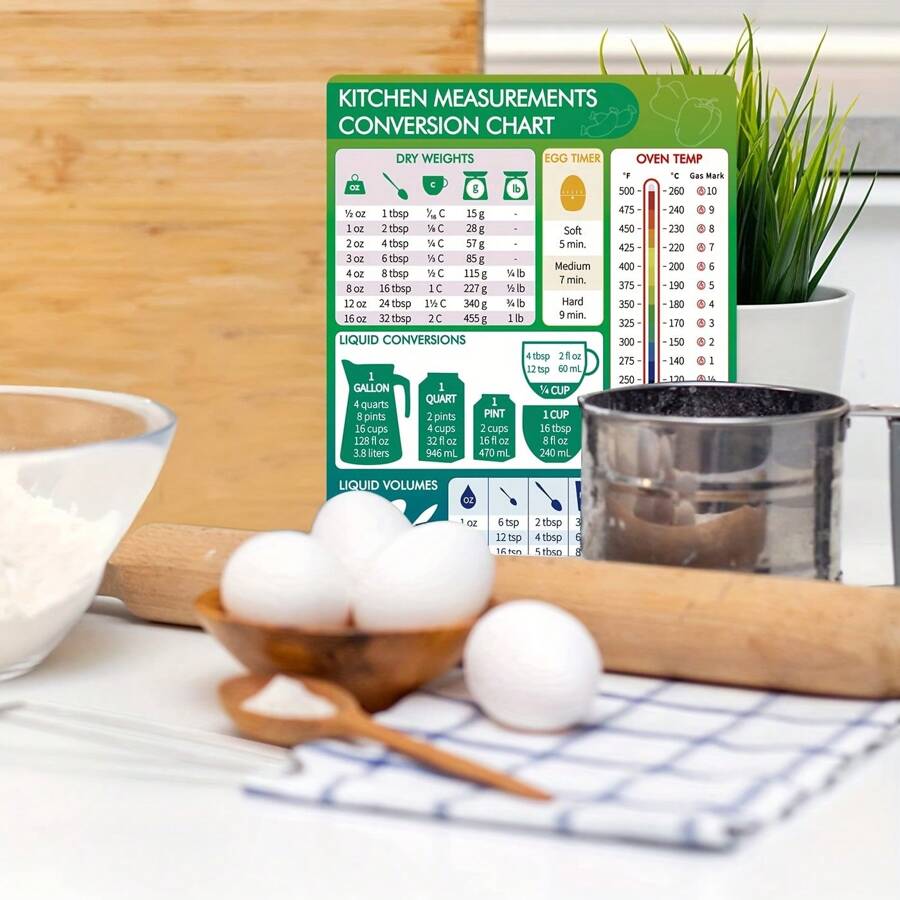 1pc Kitchen Conversion Chart Magnet - Imperial & Metric to Standard ... 1pc Kitchen Conversion Chart Magnet - Imperial & Metric to Standard ...