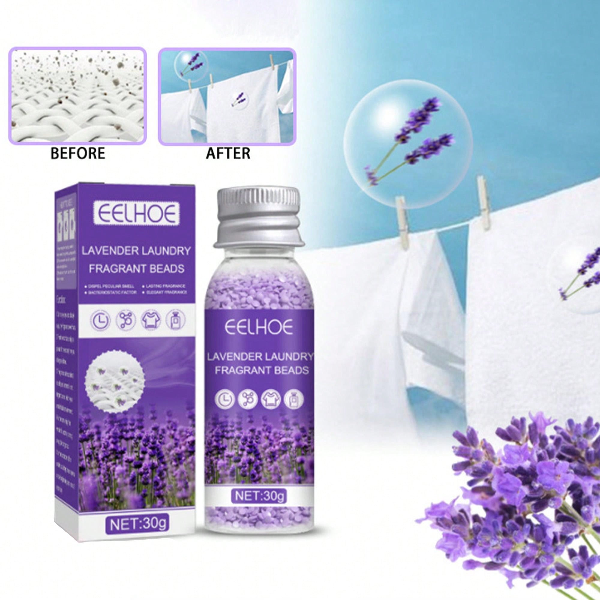 1pc Lavender Laundry Scent Booster Beads Soften And Freshen Clothes ...