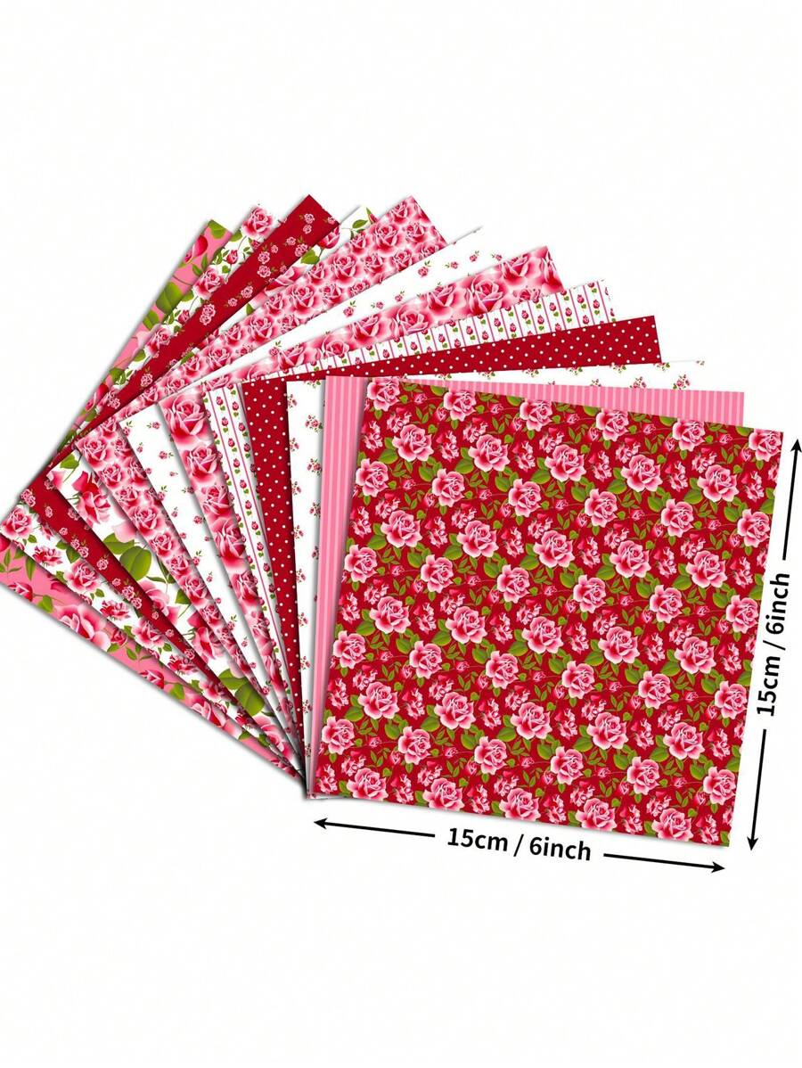 12 Sheets Watercolor Floral Scrapbook Paper, Single-Sided Decorative ...