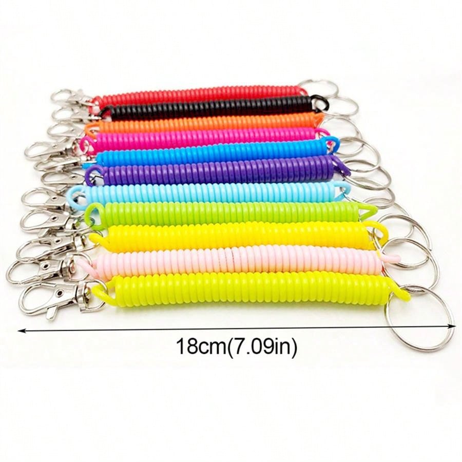 Llavero Retráctil Con Cordón De Resorte Colorido, Gancho De Resorte ...