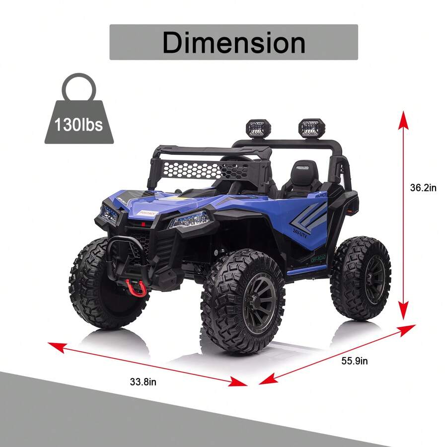 POSTACK 24V EVA Rubber Tires for Kids Side by Side Ride On Toy UTV, 4WD ...