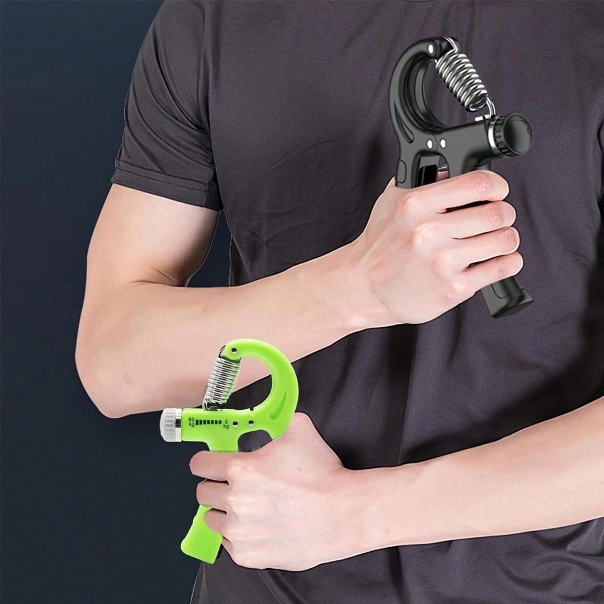 5-60KG Hand Gripper Adjustable Finger Heavy Exerciser Strength for Arm ...
