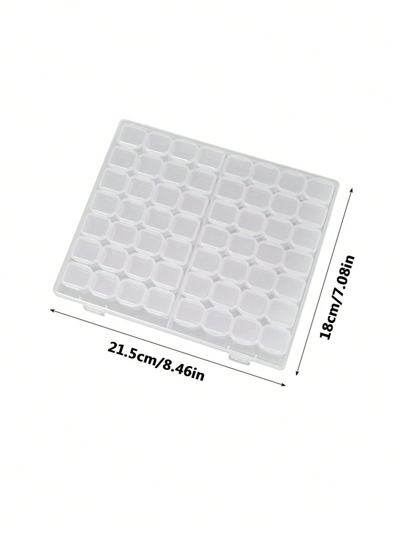 Caja Organizadora De Plástico Transparente Con Tapa Y 56 Rejillas ...