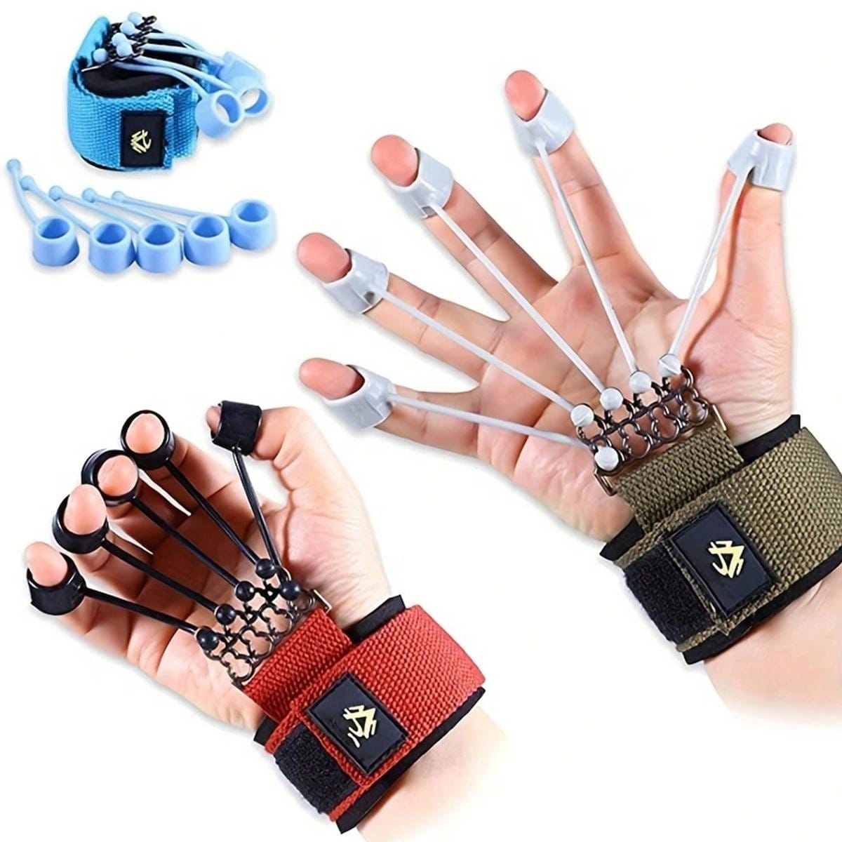 40IB-Finger Exerciser Finger Stretcher Finger Resistance Band Guitar ...