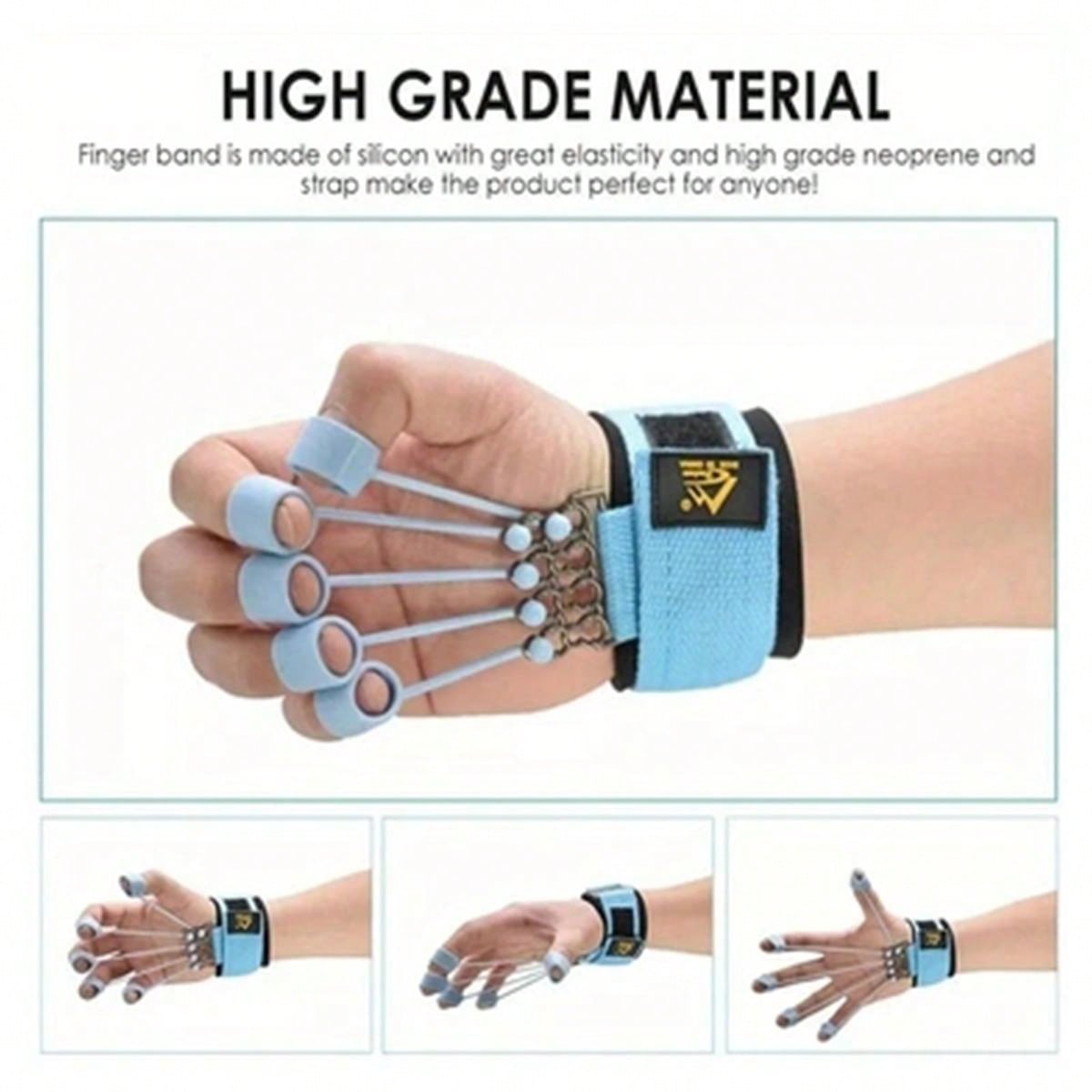 40IB-Finger Exerciser Finger Stretcher Finger Resistance Band Guitar ...