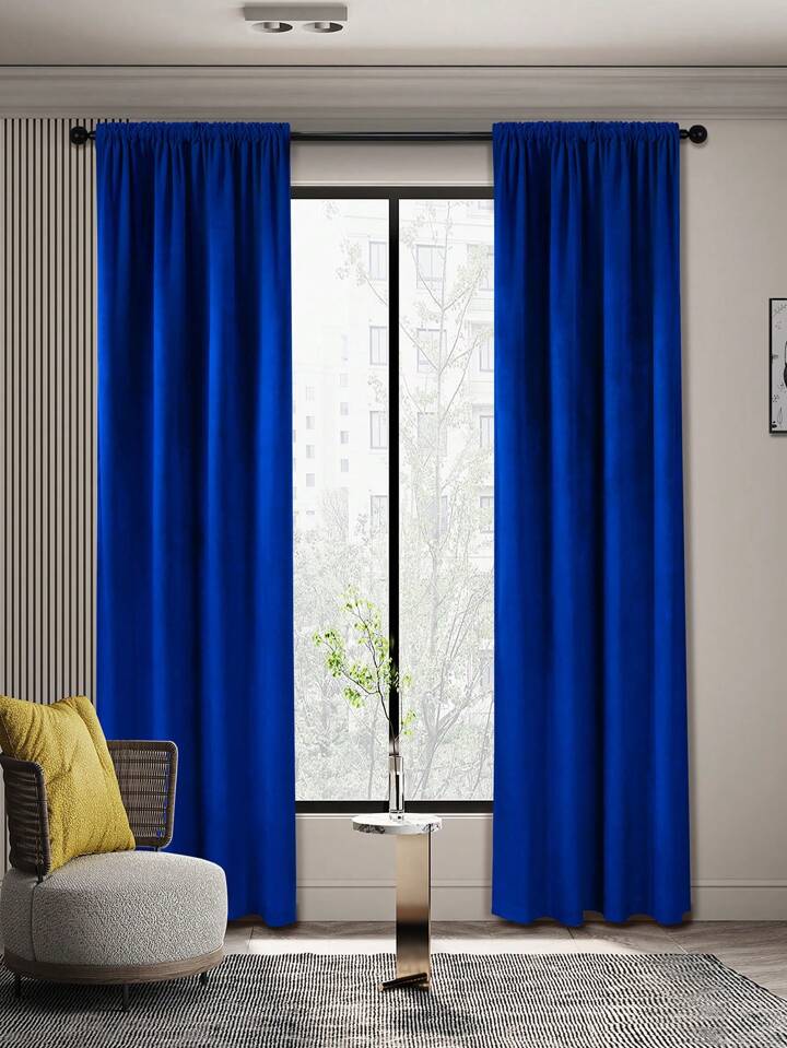 Dark Blue Curtains Living Room