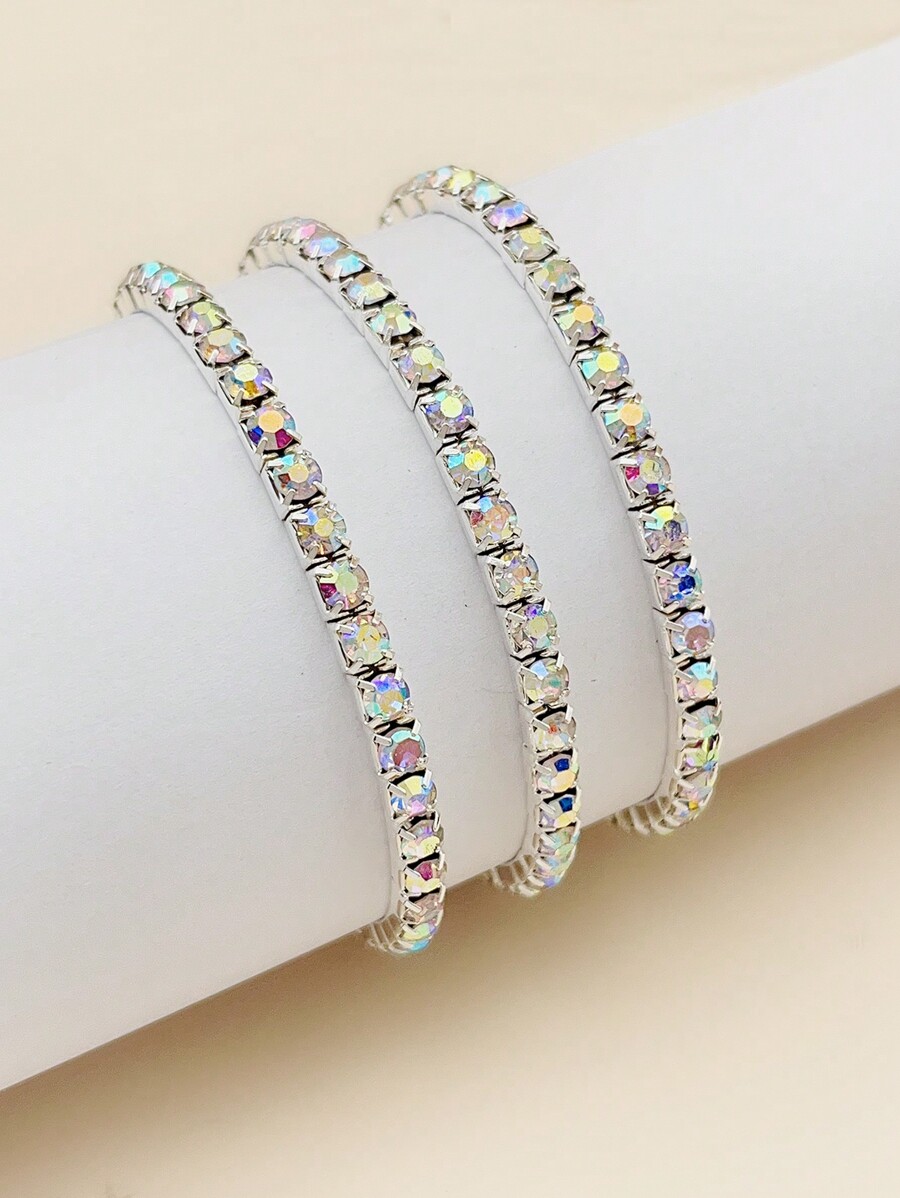 3pcs Rhinestone Decor Bracelet | SHEIN USA