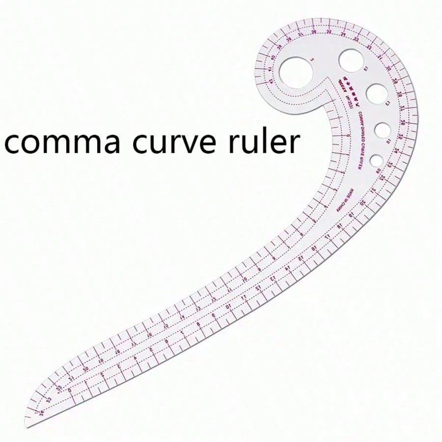 Comma-shaped Ruler With Built-in Scale And Multi-function Sleeve Curve Ruler, Used As A Clothing ...