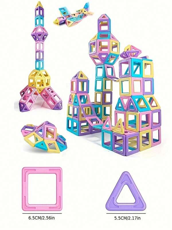 Magnetic Building Blocks Set Stem Toy For Girls And Boys, Magnetic ...