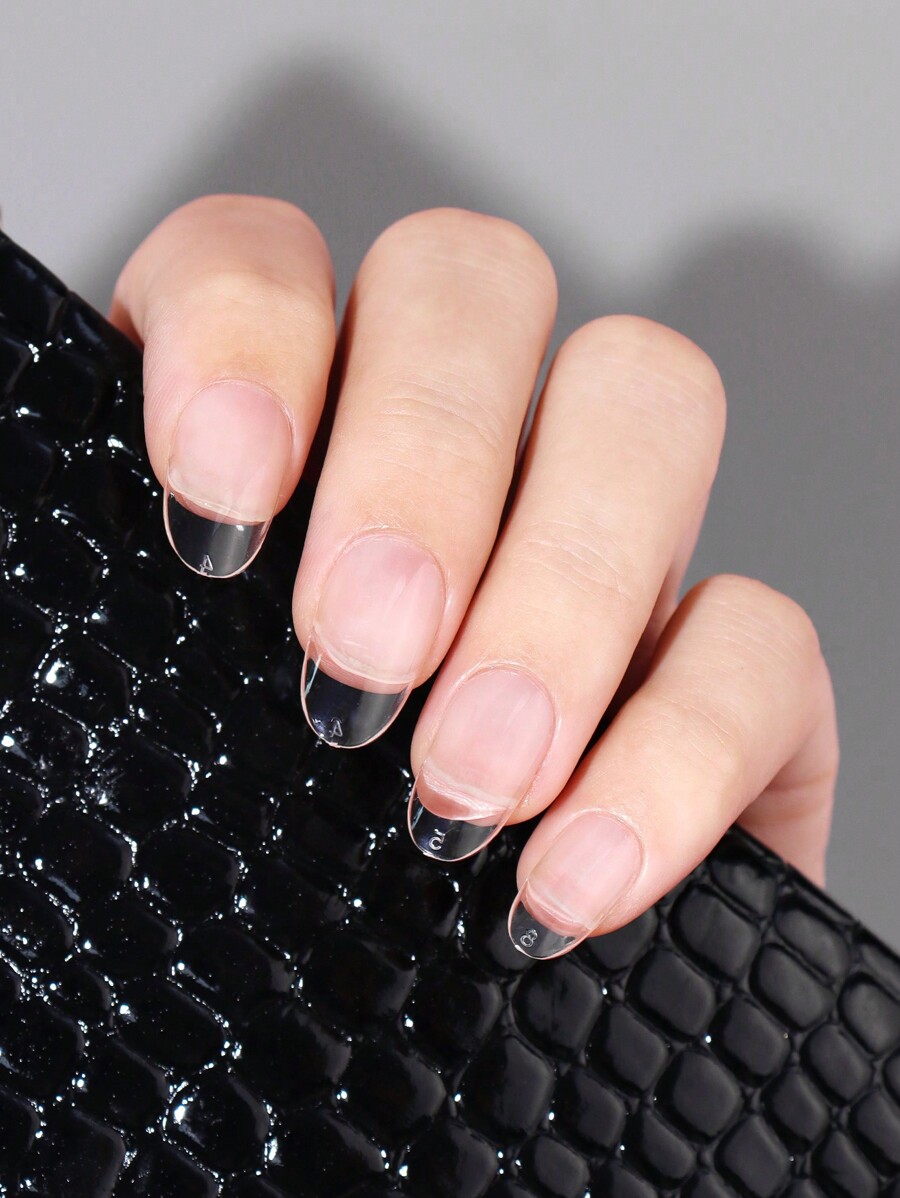 120pcs/Box New Short Oval Clear Matte Wearable False Nail, No Crease ...