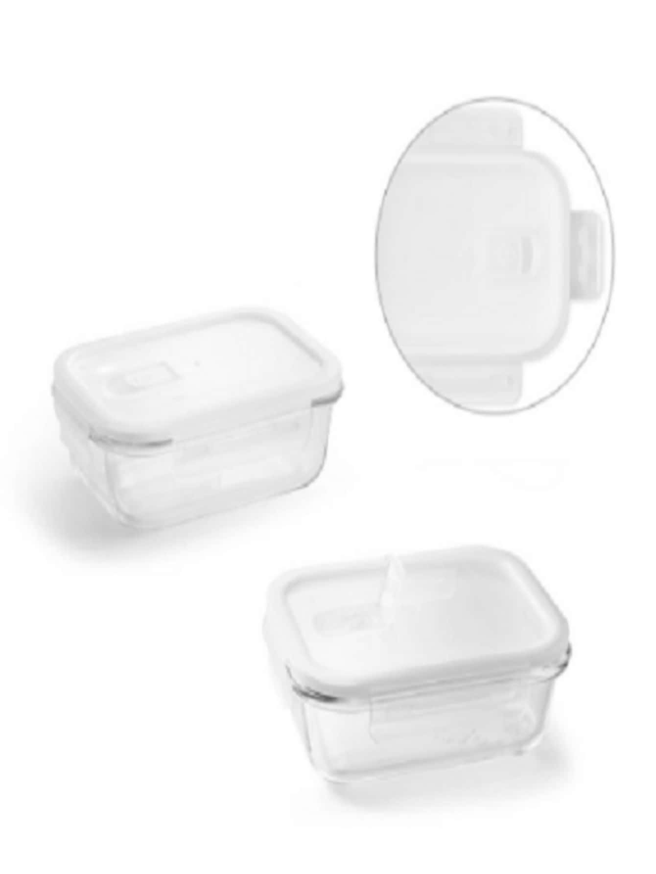 Set Of 3 Glass Tupperware Airtight Containers Containers | SHEIN USA