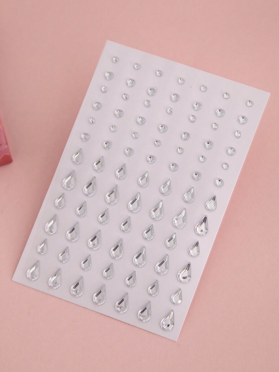 2pcs/Pack Miniature Teardrop-Shaped 3d Simulation Jewel Face Sticker ...