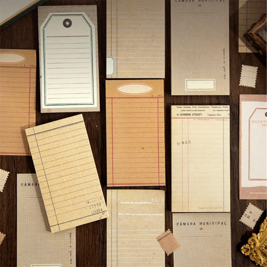 Lightweight Vintage Style Basic Format Portable Notepad With 50 Green ...