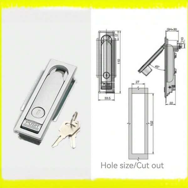 1pc Electrical Enclosure Lock Flat Lock Industrial Mechanical Spring ...