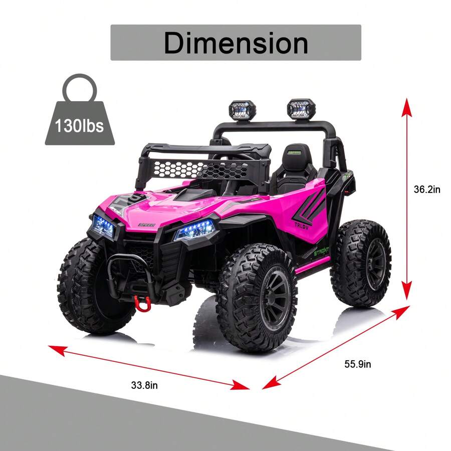 Kids UTV for Boys Girls, 24V XXL Ride on Toy for Big Kids, EVA Rubber ...