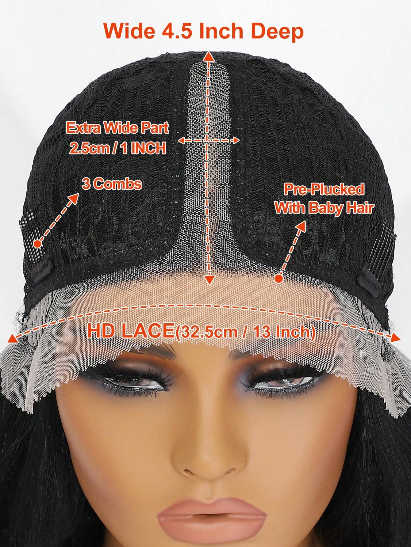 24 Inch HD Lace Front Wigs 13x5X1 Curly Wigs for T-Part Synthetic Hair ...
