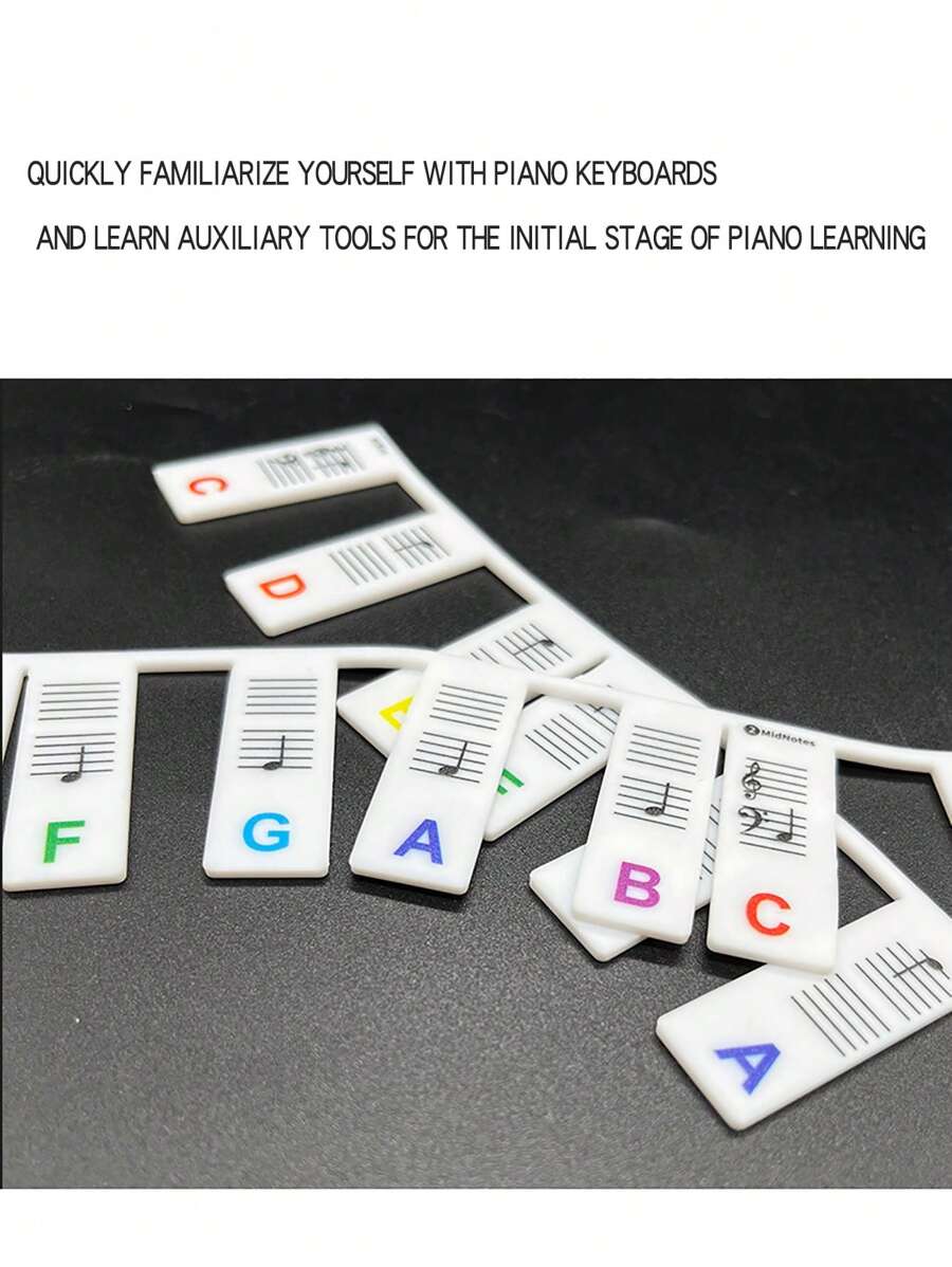 Beginner Piano Note Guide, Removable Piano Key Note Labels, 88 Full ...