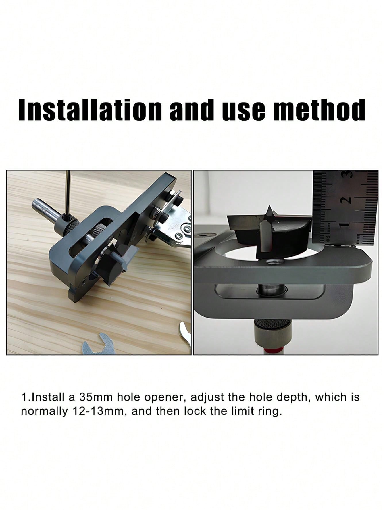 Aluminum Alloy Woodworking Hole Drilling Guide Locator for Door ...