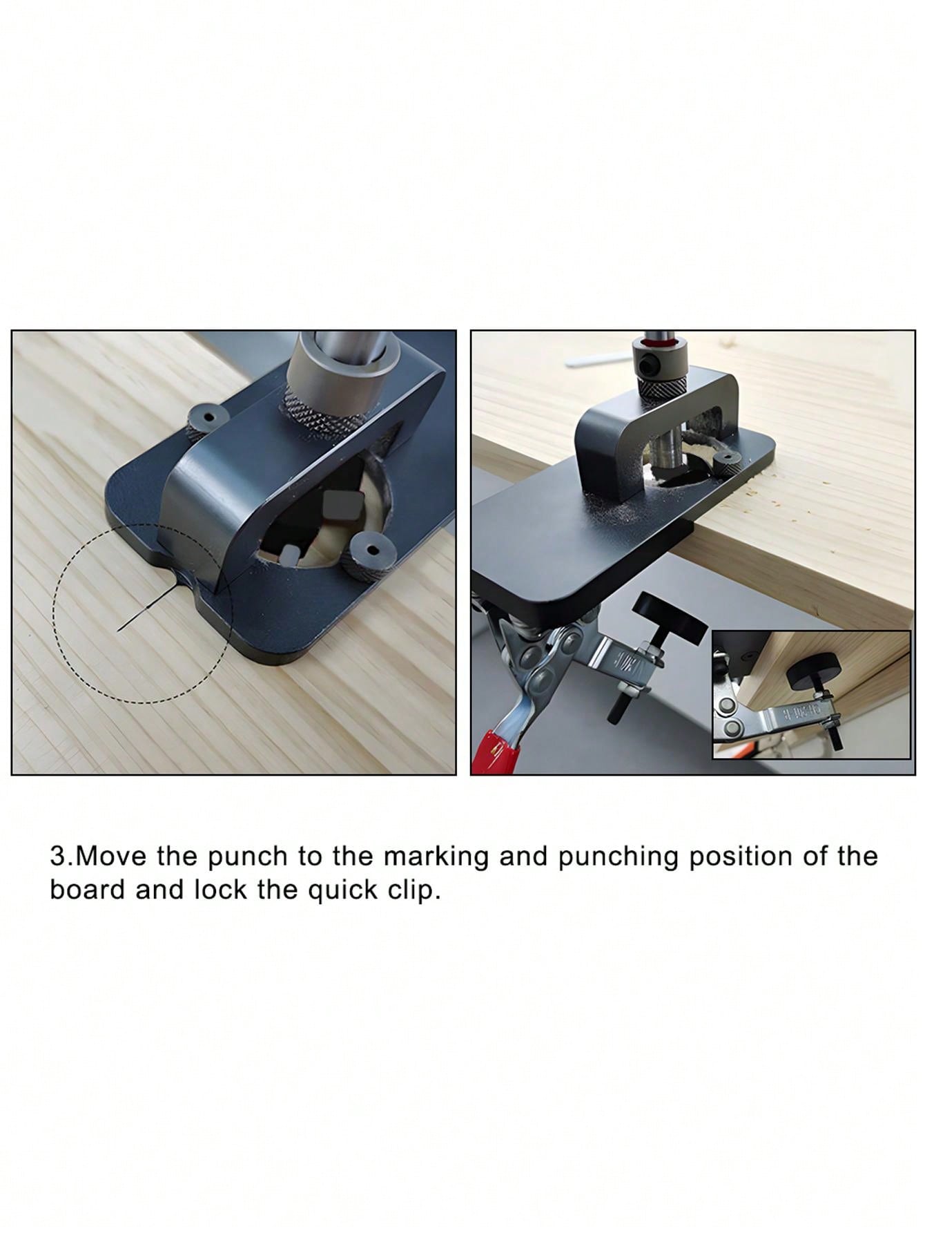 Aluminum Alloy Woodworking Hole Drilling Guide Locator for Door ...