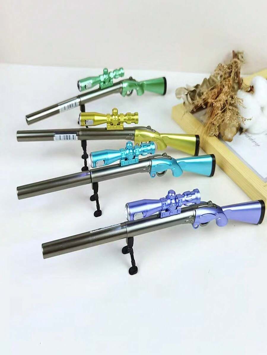 Gun-Shaped Pen Toy With Light, Color Random, Writing Pen / Neutral Pen ...