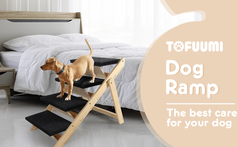 Pet Stairs/Steps, Wooden Dogs Steps for High Beds, Sofas, Couch, Cars ...