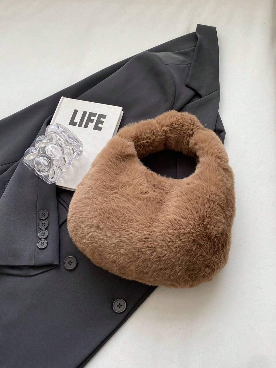 2023 New Trendy Furry Single Shoulder & Armpit Carry Dumpling ...