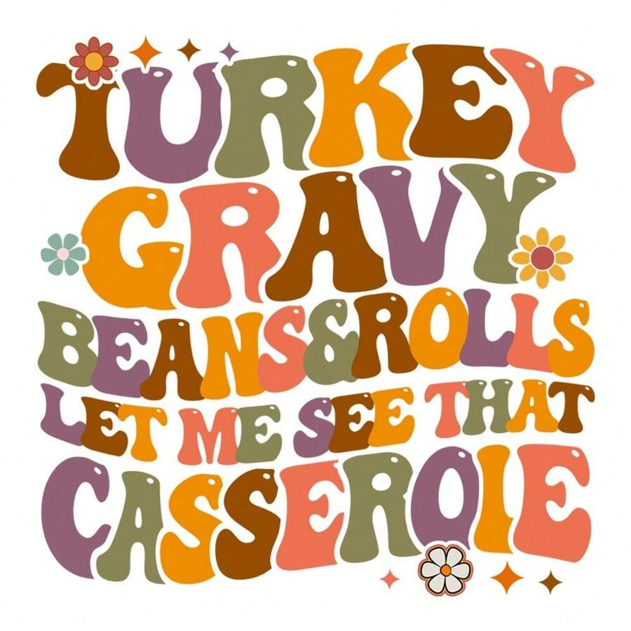 1pc Latest Thanksgiving Slogan Design Diy Iron-on Patch Sticker For ...