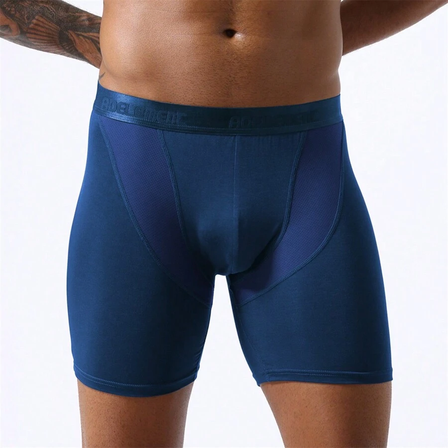 1pc Men's Sports Underwear Modal Square Leg Boxer Briefs With Anti ...