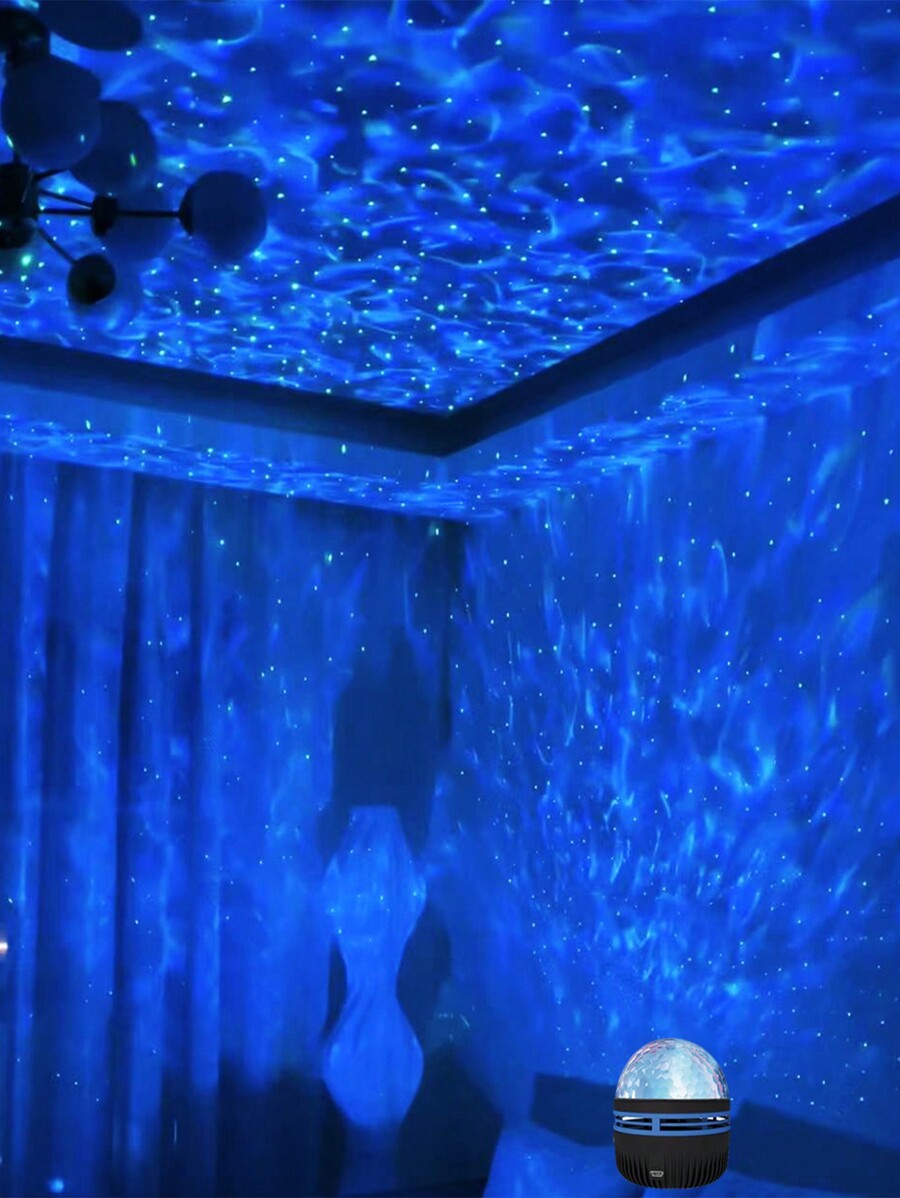 1 set of LED water pattern starry sky lights, RGB remote projection ...