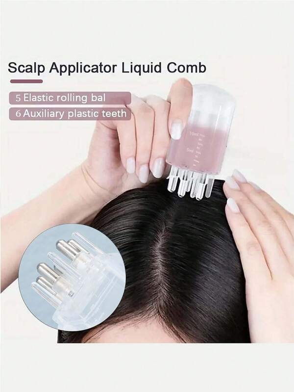 Scalp Application Comb Travel Portable Hair Oil Applicator Bottle