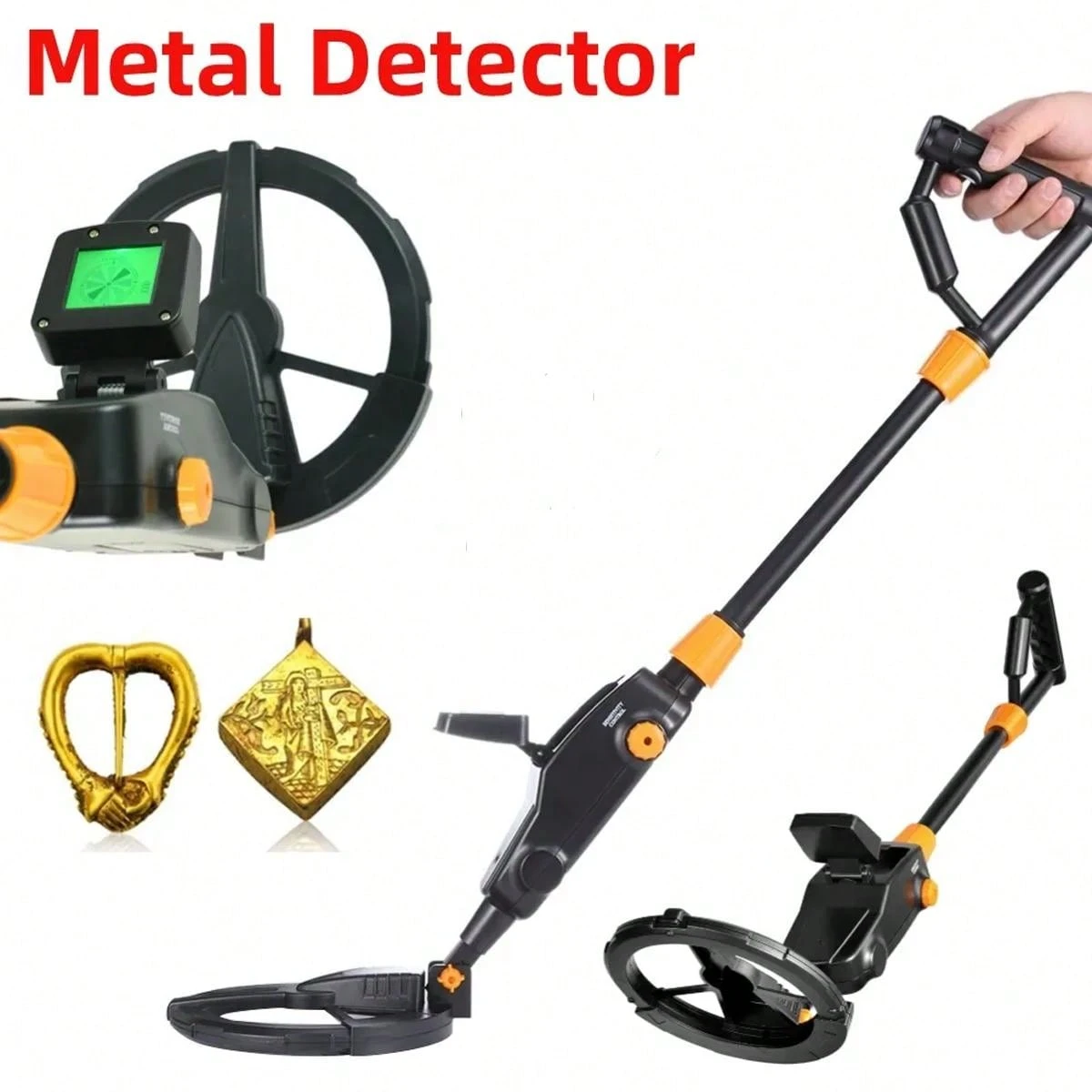 Md1008a Outdoor Metal Detector, Lcd Display Treasure Digger, Ip68 ...