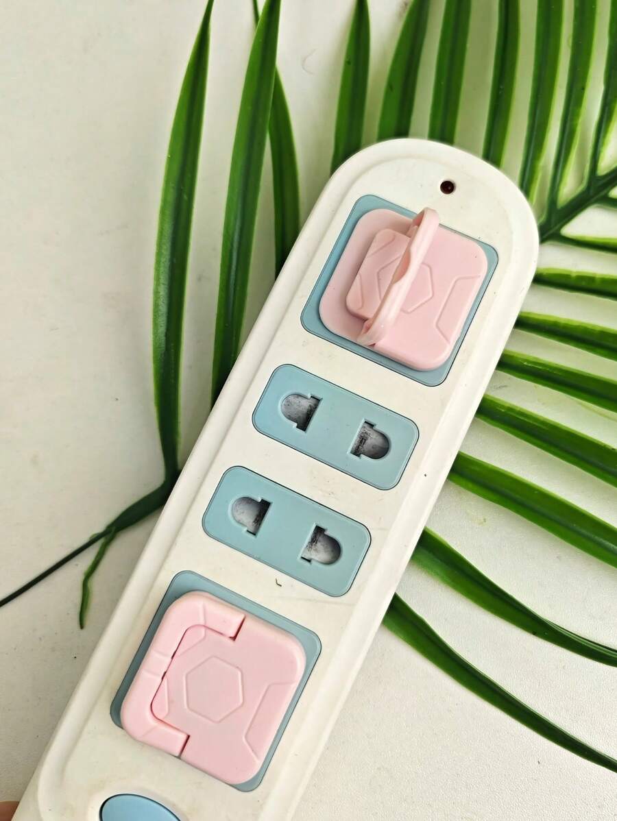 5pcs Pink Three-prong Electrical Safety Outlet Cover For Kid Baby ...