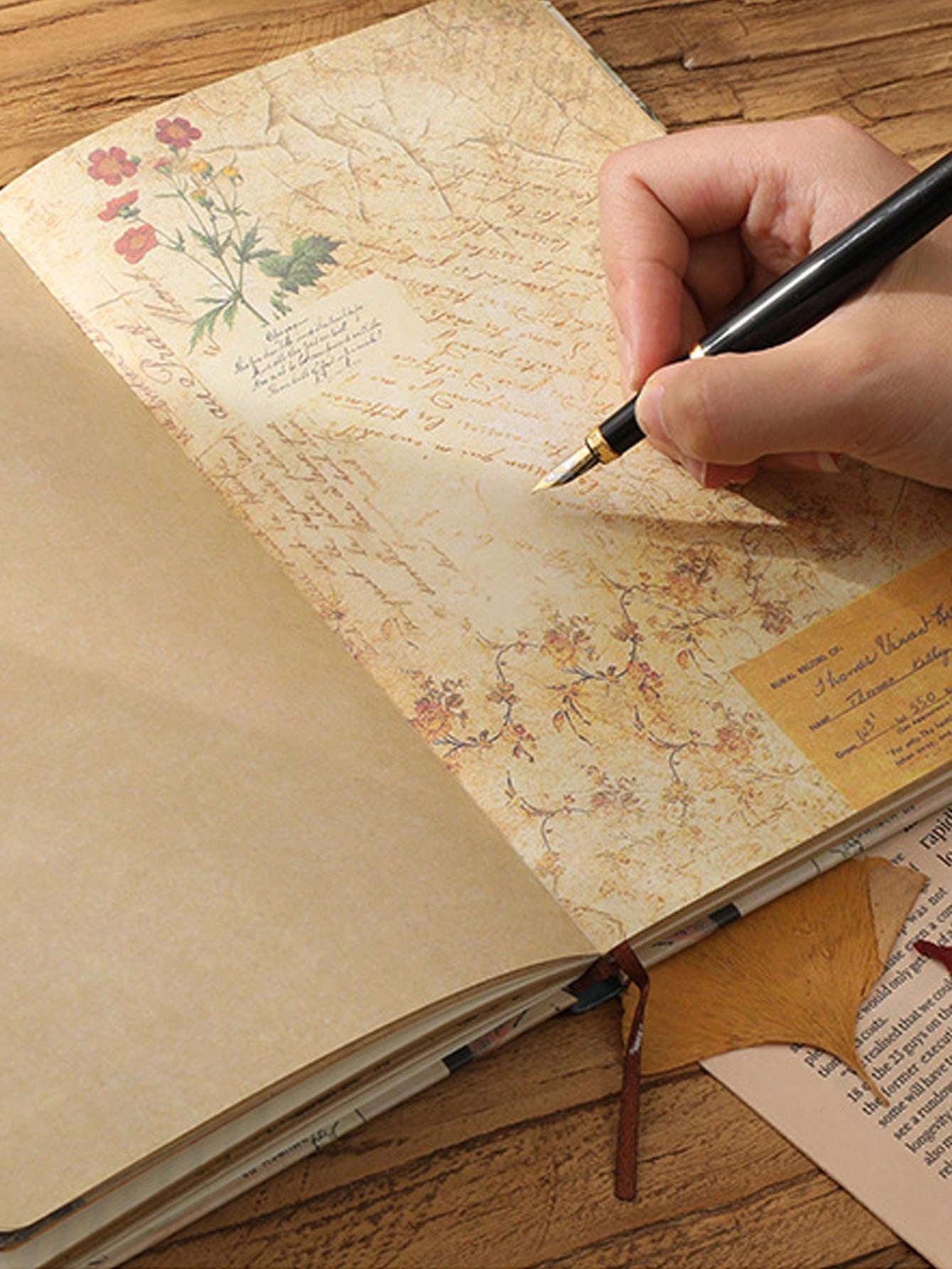 1pc 5.5 x 8.3 inches Vintage Journal , Premium A5 Vintage Notebook, 100 ...