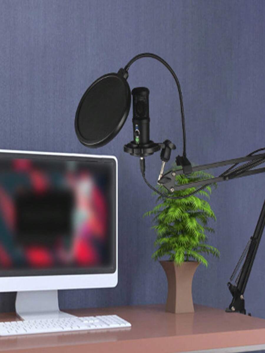 Bm-858 Desktop Usb Microphone With Condenser, Noise Reduction And High ...