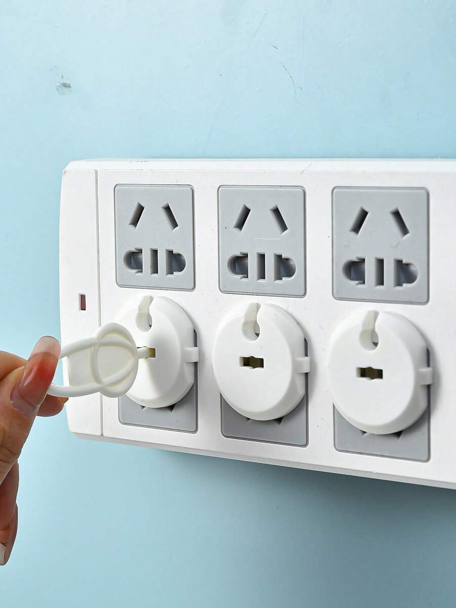 Socket Protective Cover + Key Regulated Power Switch Socket Cover Baby ...