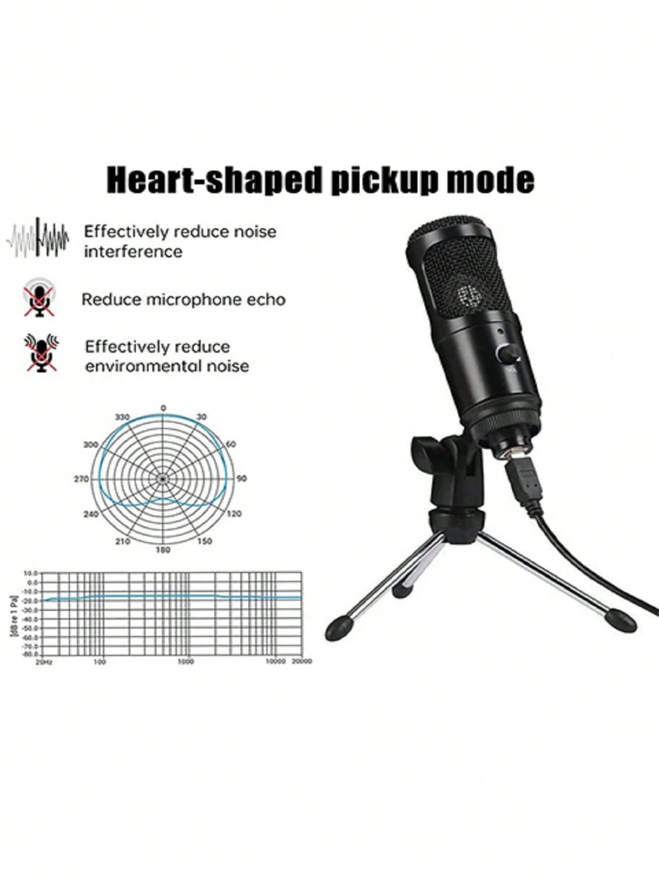 Bm-800 USB Condenser Microphone Kit For Computer Noise Reduction High Sampling Rate Mic For ...