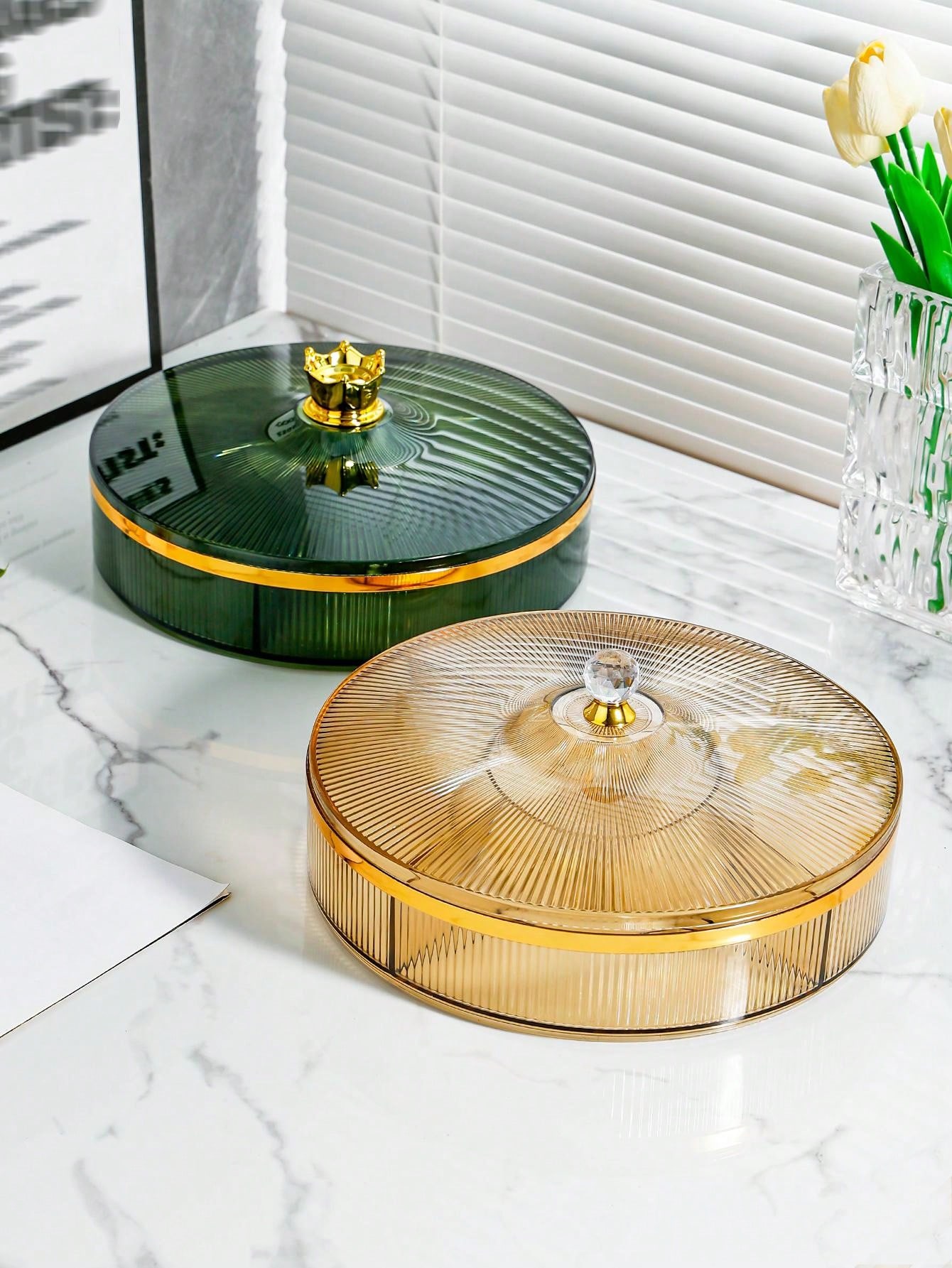 Home Fruit Plate Living Room Coffee Table Candy Dish Snack Storage ...