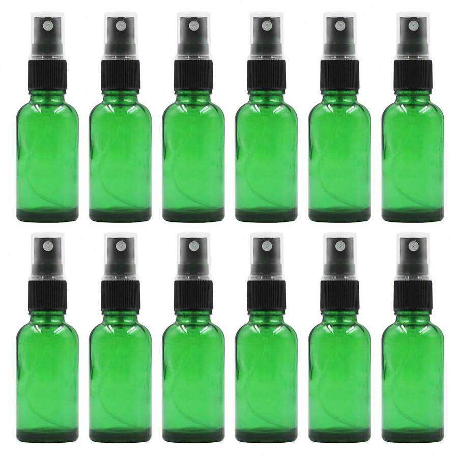 12PCS 30 ml Empty Glass Spray Bottles, Portable Spray Bottle Set with ...