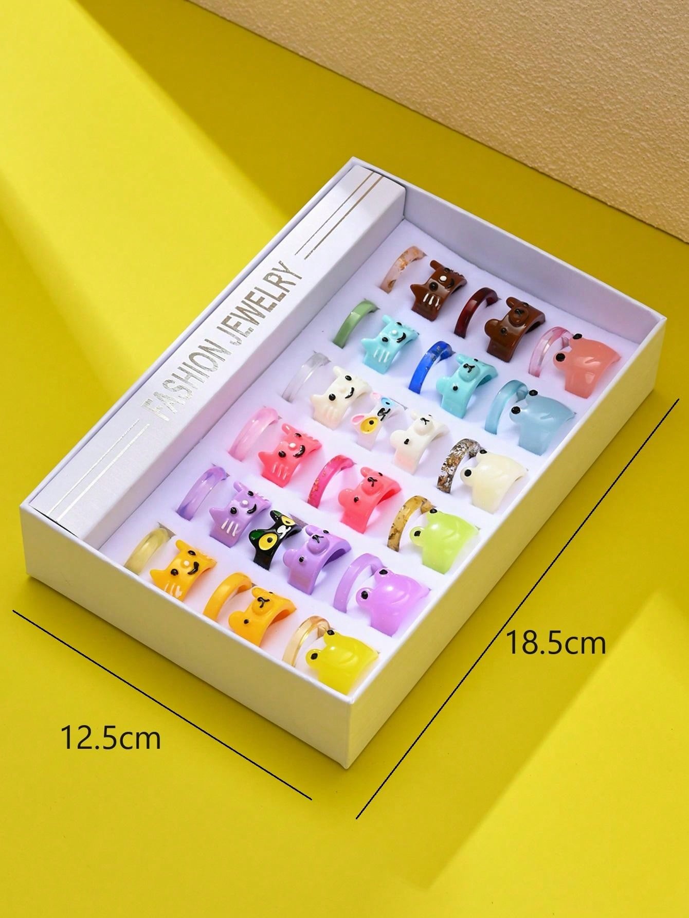 1 Piece Of Random 36 Multi-color Cute And Funny Cartoon Resin Cats ...