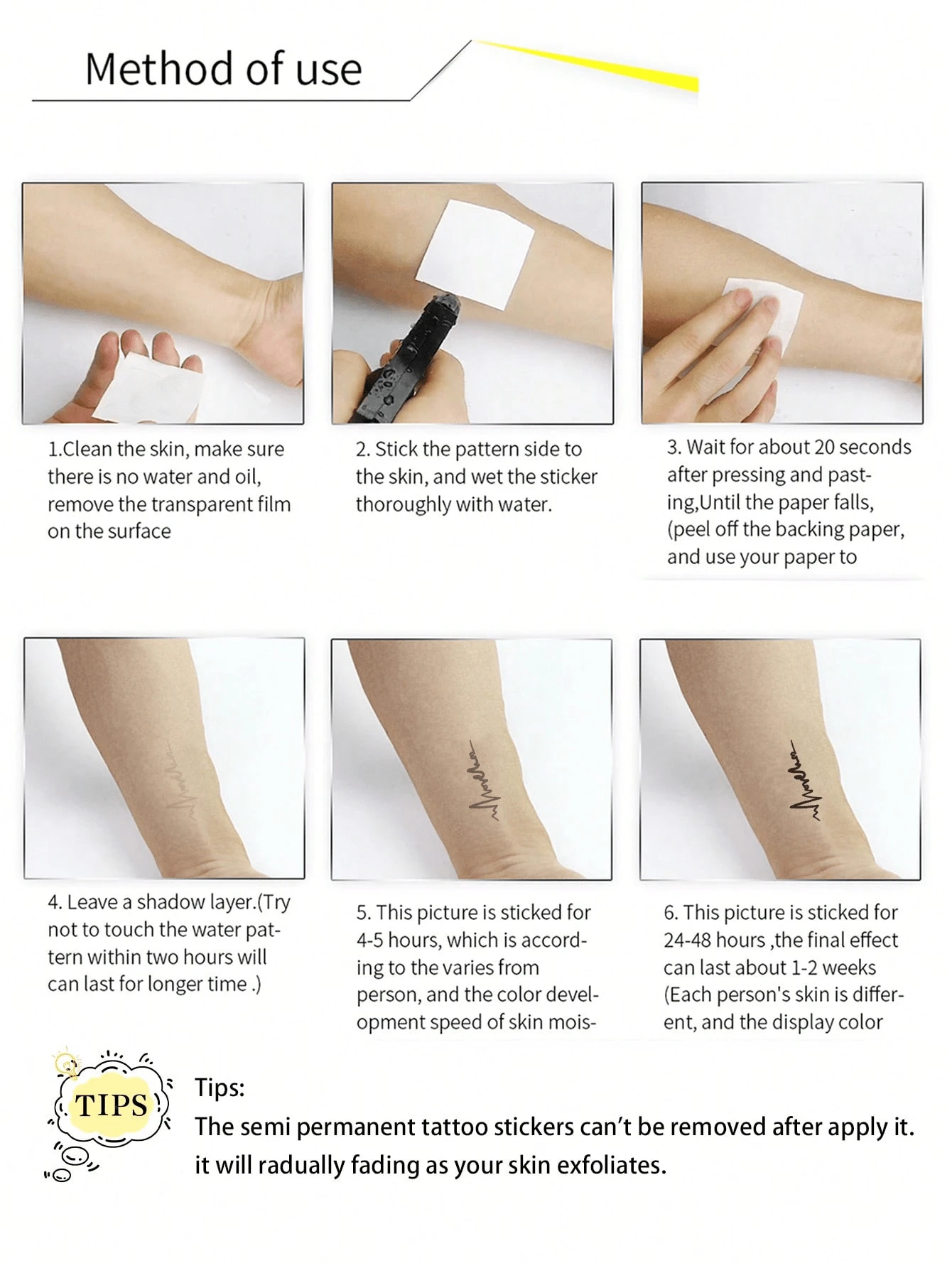 Beauty Sticker 1pc Fruit Juice & Plant Pattern Tattoo Sticker Creative ...