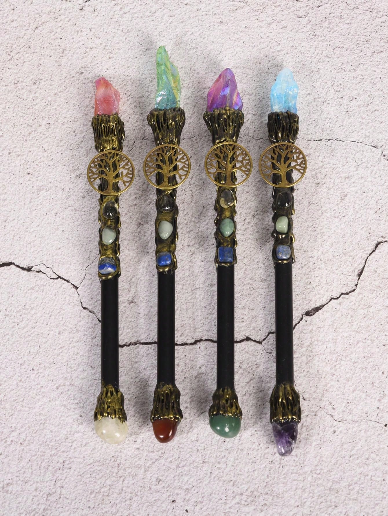 1pc Galvanized Magic Wand of the Tree of life Realistic Plastic Magic ...