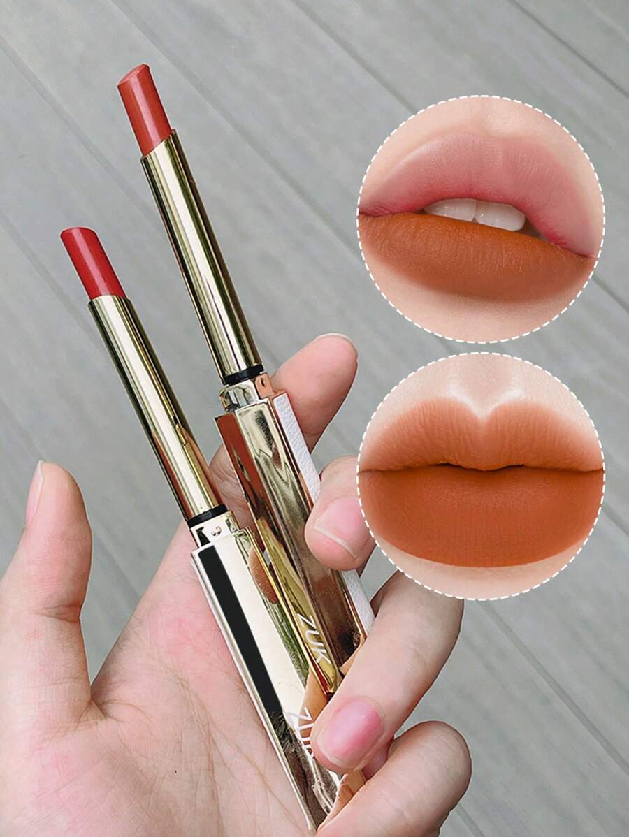 4 Colors Smoke Matte Velvet Lipstick Cigarette-shaped Waterproof Non ...