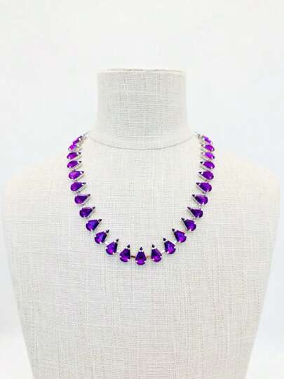 Purple Diamond Necklace