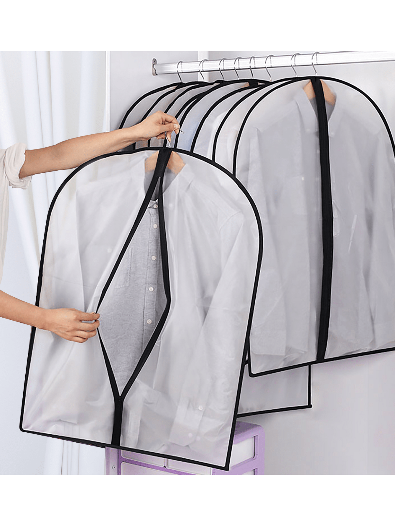 Kit 4 Capas Protetor De Roupa Vestido Terno Smooking Jaqueta Anti Mofo ...