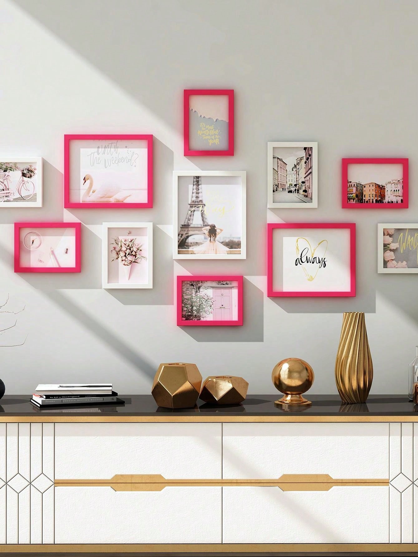 High-end Creative Photo Frame Wall Collage Set Of 11pcs, Comes With ...