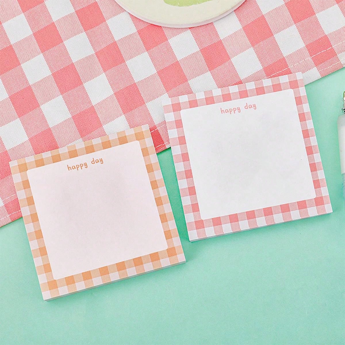 Ins Style Lovely Plaid Sticky Notes, High-level Notebooks For Students ...
